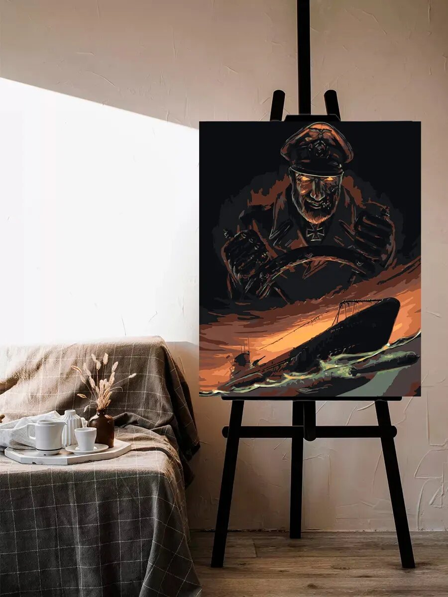 Картина по номерам Кriegsmarine Капитан Подводной Лодки