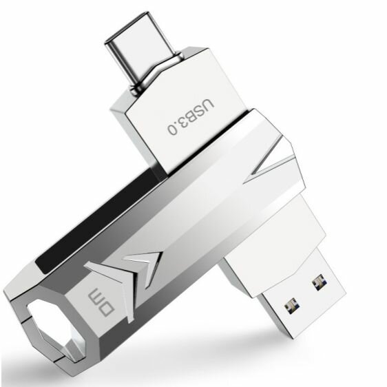 Память USB Flash 32 Гб DM PD098 (PD098 32GB) - поворотный, металл