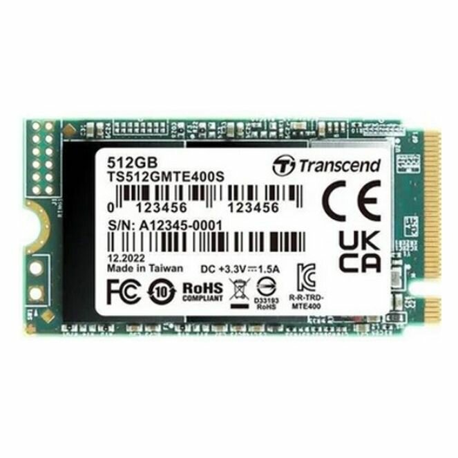 512 ГБ SSD M.2 накопитель Transcend MTE400S (TS512GMTE400S) - PCI-E 3.0, чтение - 2000 Мбайт/с, запись - 900 Мбайт/с, 3D NAND