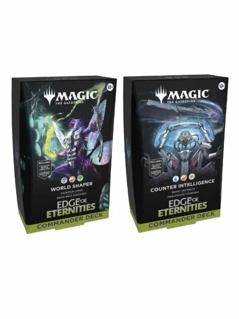 Magic: The Gathering Edge of Eternities Commander Deck Bundle ( World Shaper + Counter Intelligence)(Английский оригинал )