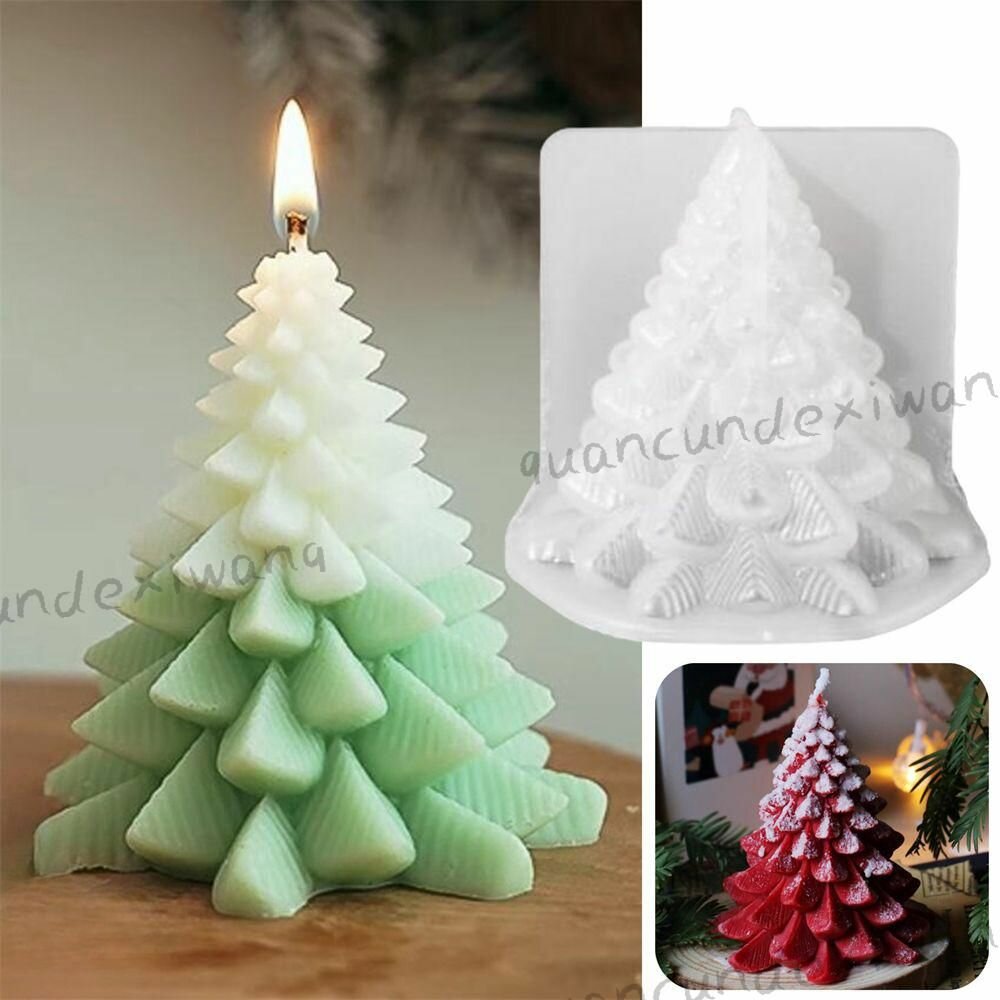 Силиконовая форма для изготовления свечей, форма для елочных свечей и декора дома гибкая, не прилипает, легко извлекается, идеальна для рукоделия и подарков