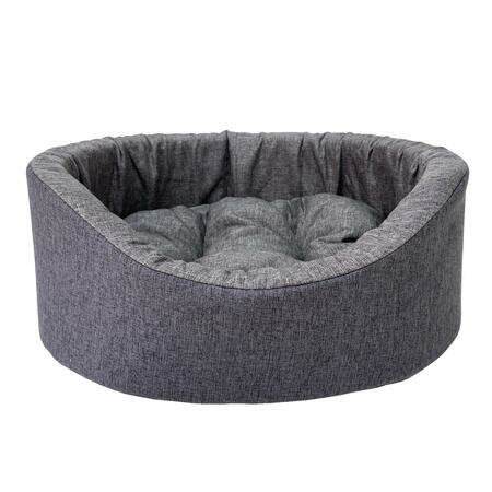 HOMEPET Жаккард Melange #1 43 см х 38 см х 15 см лежак графит для домашних животных