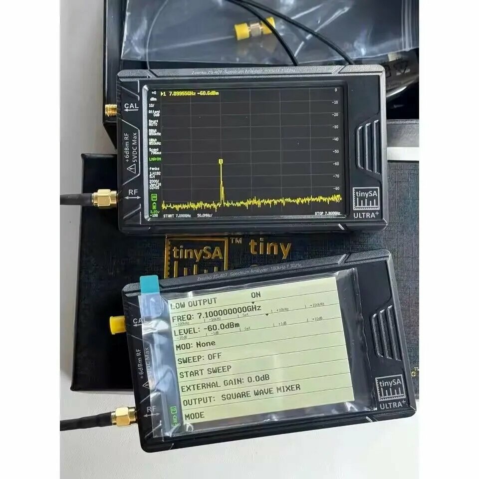 Оригинальная версия TinySA Ultra pltra Plus ZS407 "новая версия портативного аналитика 4" показывает батарею