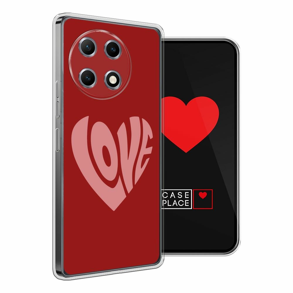Чехол на Tecno Camon 30S / Текно Камон 30S с принтом "Love heart 1 - 14 февраля" — фото 1