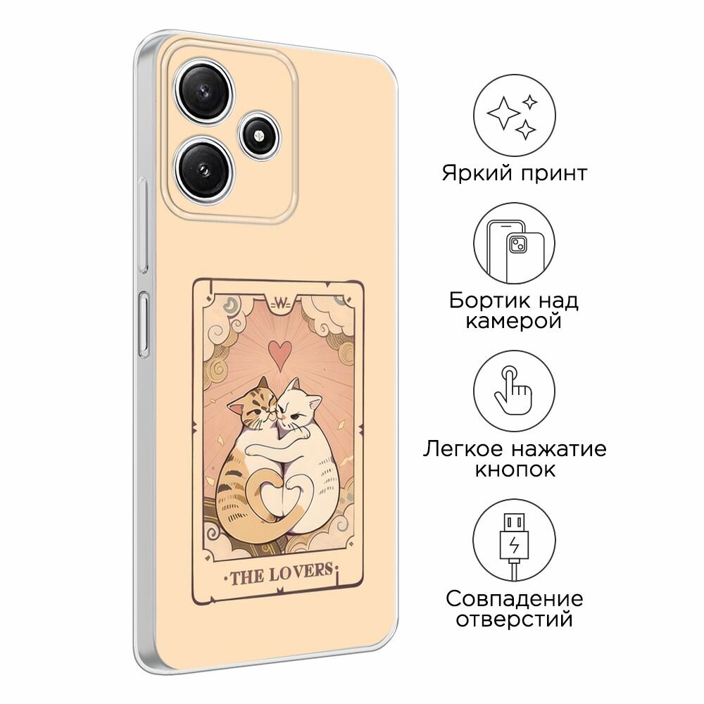 Чехол на Xiaomi Redmi 12 5G / Сяоми Редми 12 5G с принтом "The lovers cats 1 - 14 февраля" — фото 1