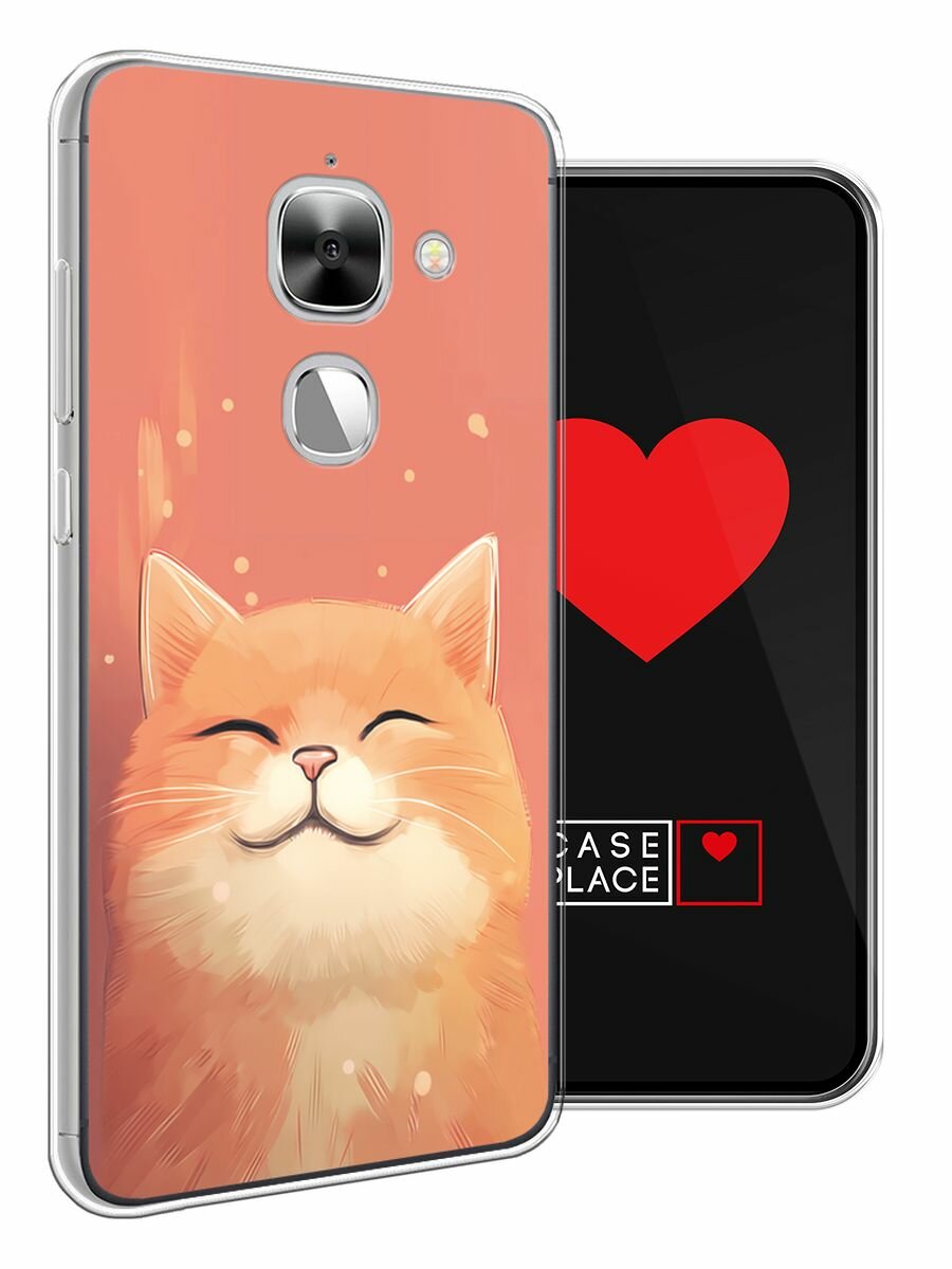 Чехол на LeEco Le 2/2 pro / Лееко Ле 2/2 про с принтом "Довольный рыжий котик" — фото 1