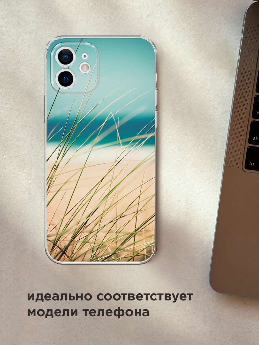 Чехол на Apple iPhone 12 mini / Айфон 12 Мини с принтом "Морской пляж" — фото 1