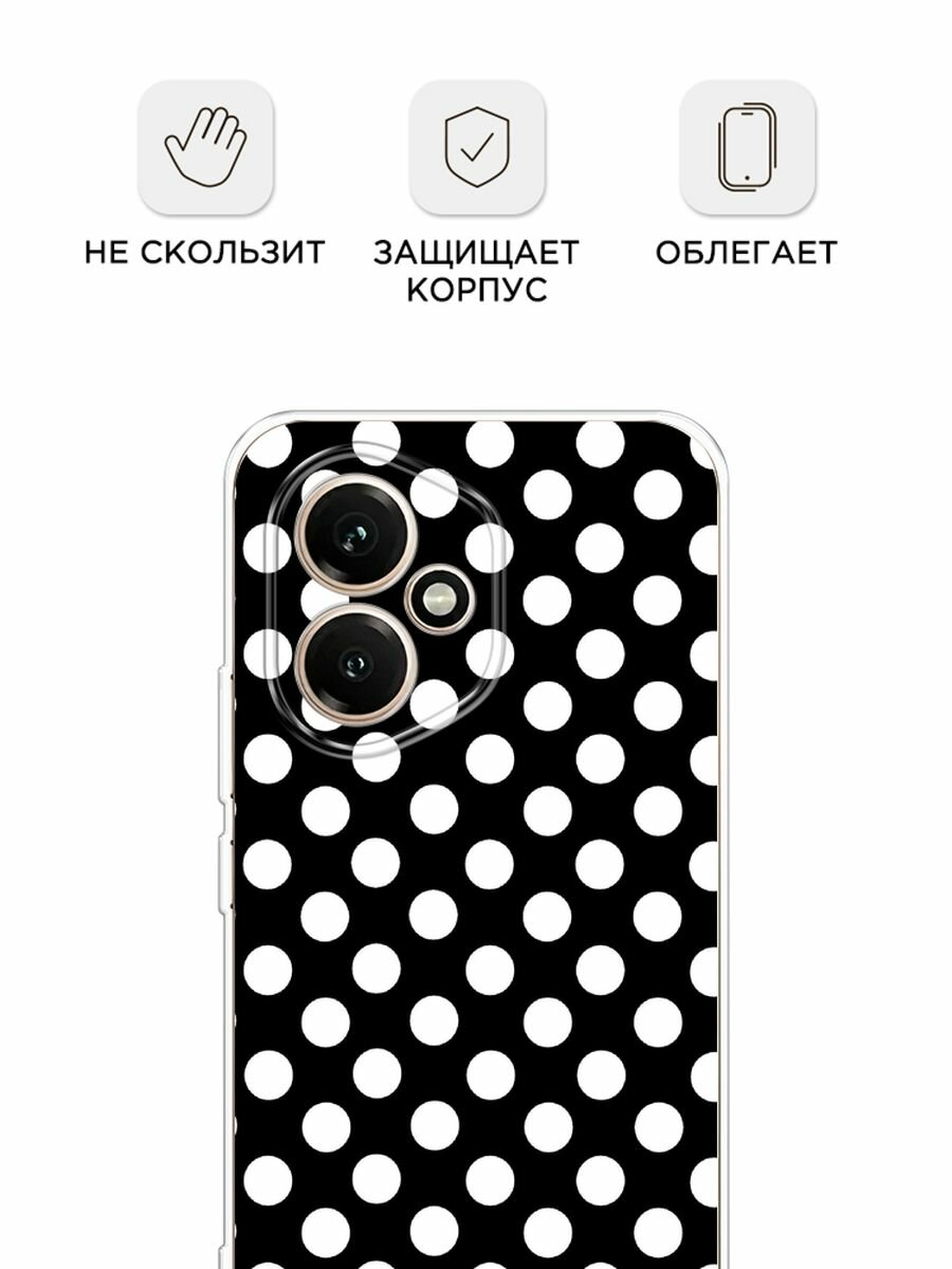 Силиконовый чехол на Honor 400 / Хонор 400 с принтом "горох" — фото 1