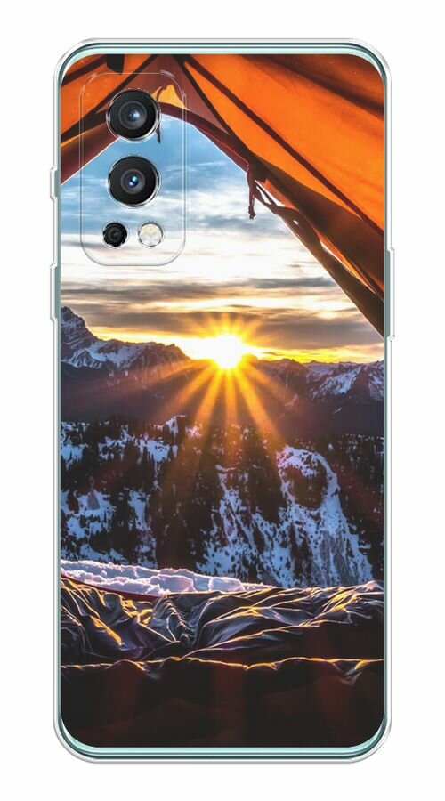 Силиконовый чехол на OnePlus Nord 2 / ВанПлас Норд 2 с принтом "Горы 7"