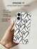 Чехол на Apple iPhone 17 / Айфон 17 с принтом "Hearts doodle black 1"