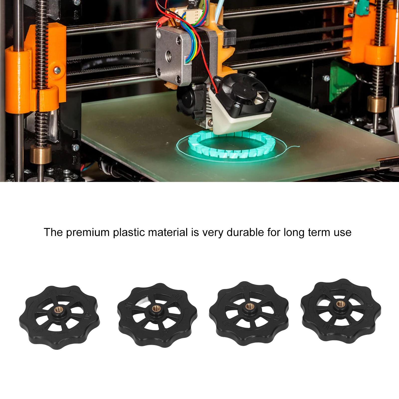 Шт, ручная поворотная гайка для 3D-принтера, диаметр 52 мм, набор аксессуаров для выравнивания горячей кровати, комплект для Creality