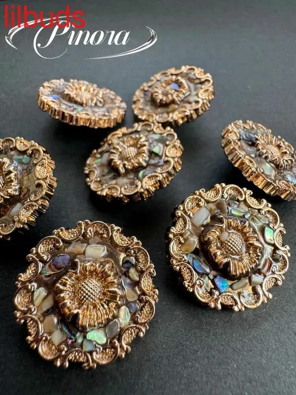 Пуговицы декоративные, винтажные пуговицы для рукоделия и шитья на ножке ,24mm, 5 шт.