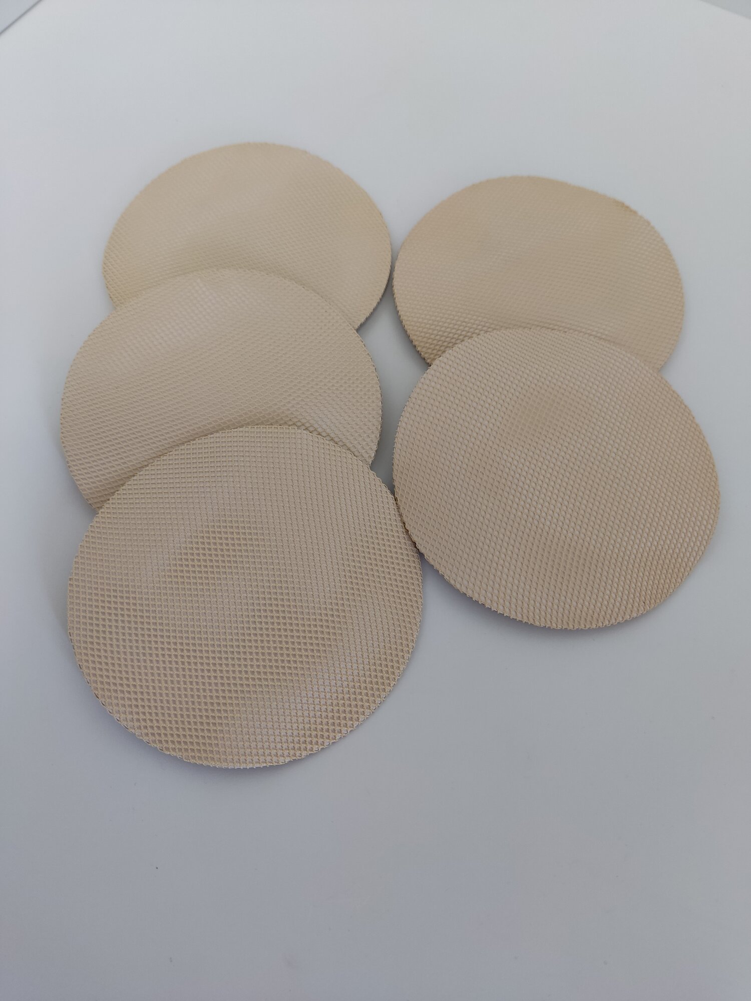 Сеточка для пучка волос бежевая, набор 5 штук, стрейч