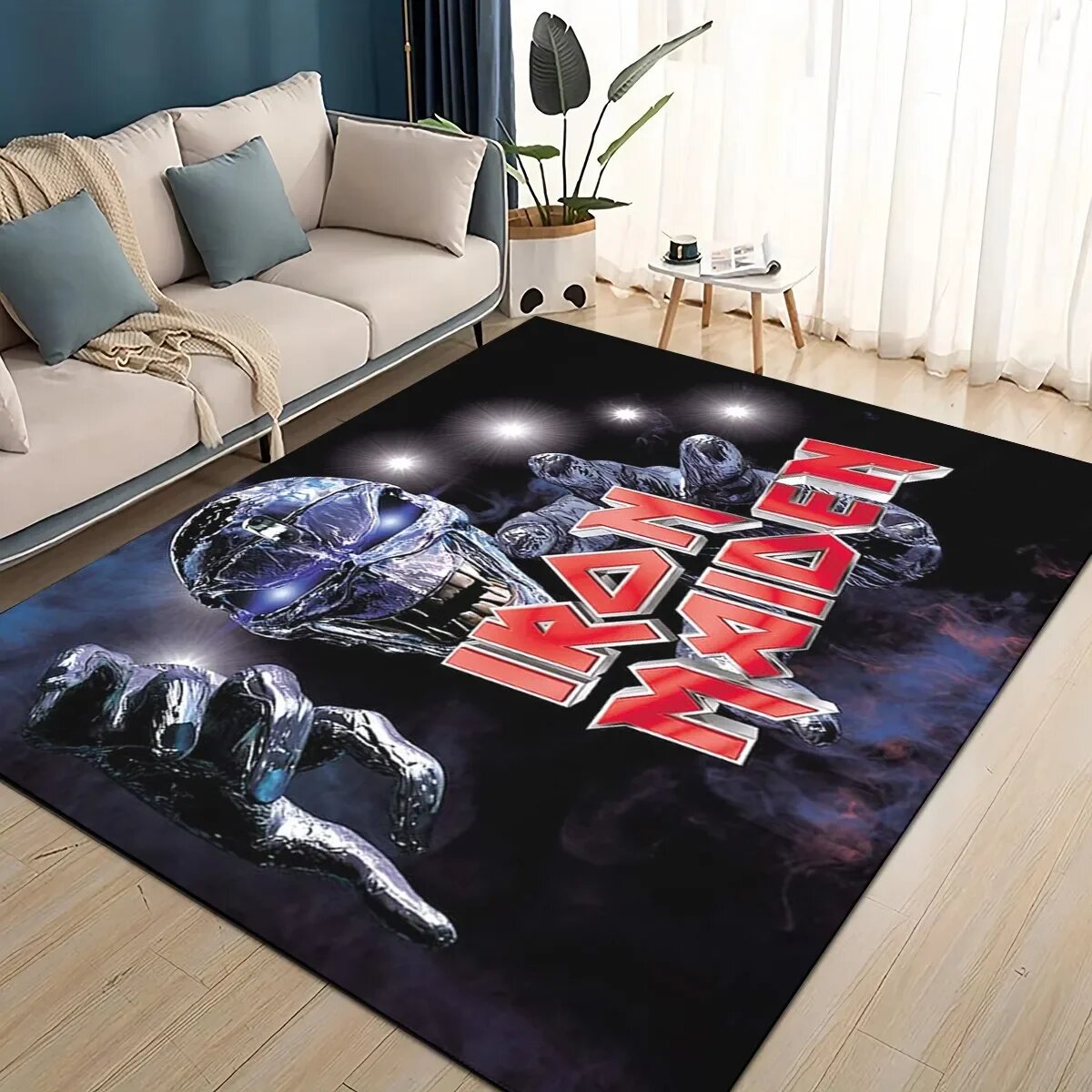 3D I-Iron-Maidens Metal Band Area Rug Large, Carpet Rug for Living Room Bedroom Sofa Doormat Decoration, kid Non-slip Floor Mat, 26, 230x160cm