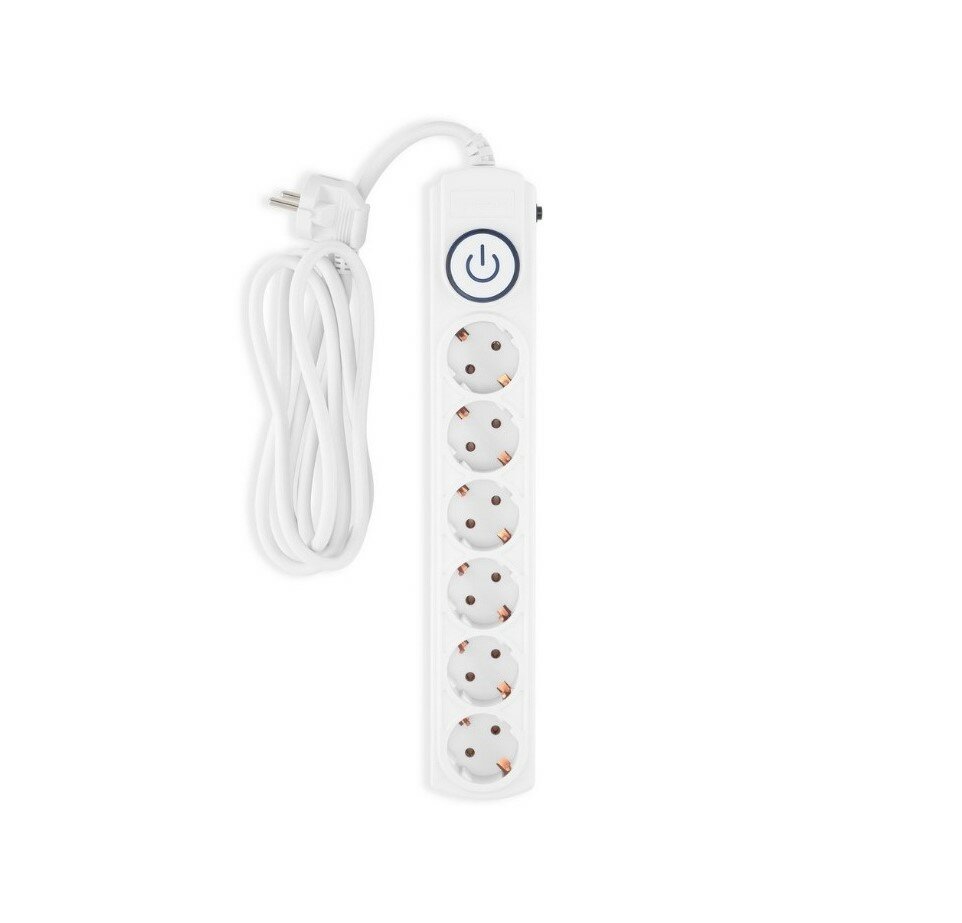 Сетевой фильтр IPPON BK-6-EU-1.8-16-W 6 розеток 1.8 м белый (BK-6-EU-1.8-16-W)