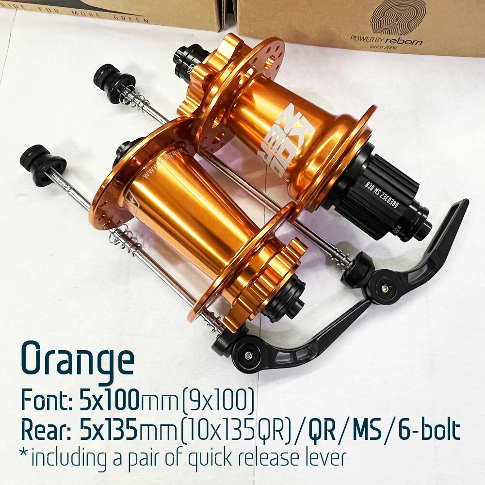 Велосипедные втулки Koozer 490 MS 12 скоростей Оранжевый, OG 32H 5x100 R135 MS