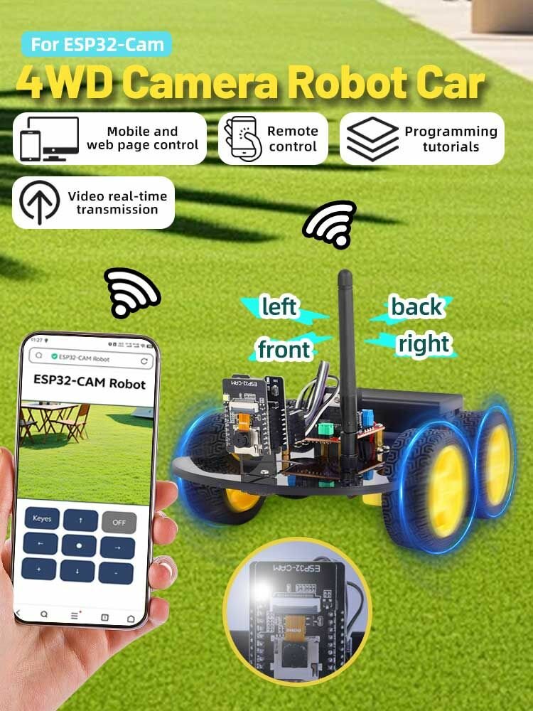 Keyestudio ESP32-CAM 4WD Умный робот-автомобиль для Arduino ESP32 с камерой