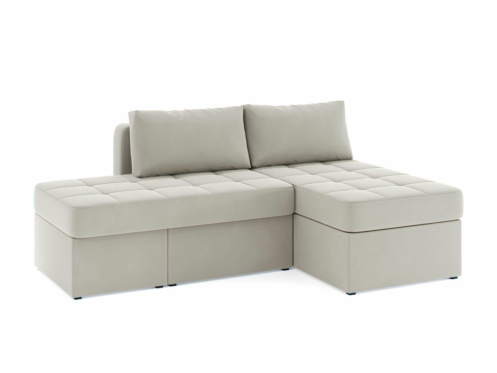 Угловой диван Оливер, еврокнижка-трансформер, угол универсальный, велюр Зара Крим 02