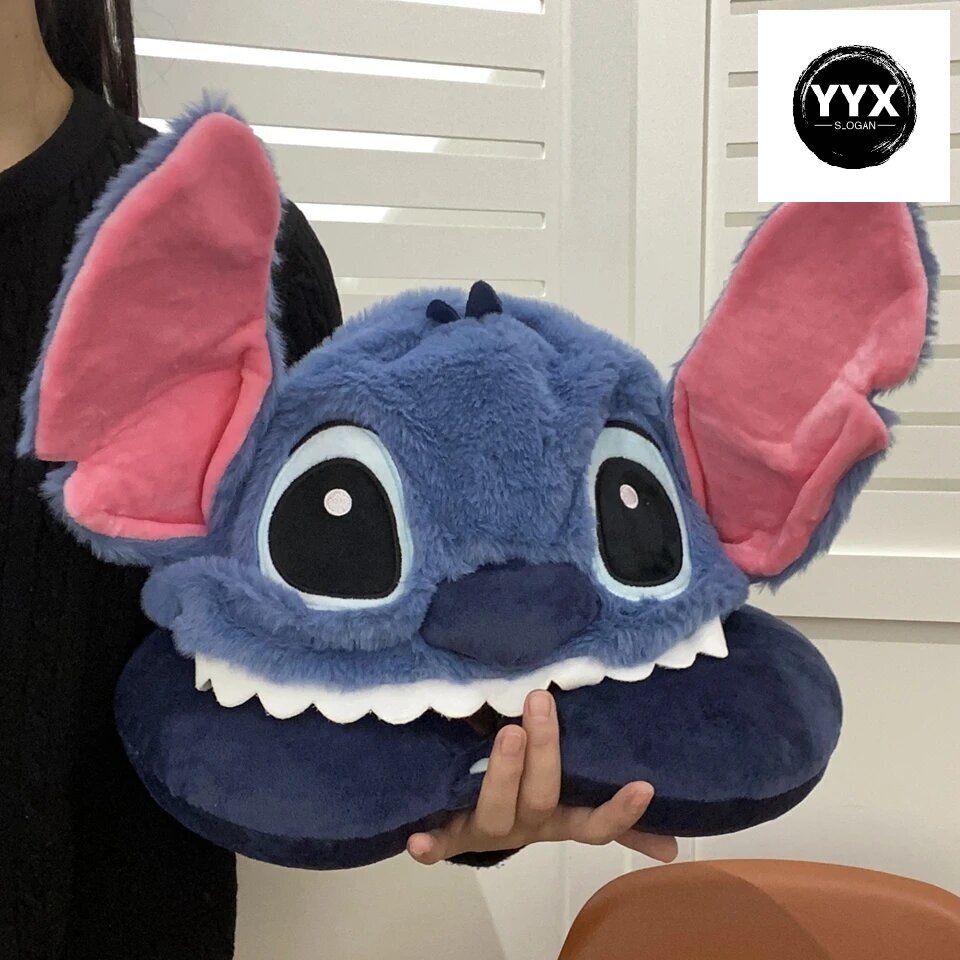 U-образная дорожная подушка для шеи с капюшоном и мультяшным принтом, Neck Pillow, For adult