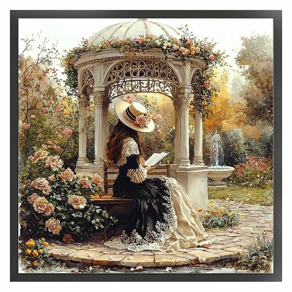 Набор для вышивания крестом с изображением девушки, 11CT, хлопковая ткань с нанесённым рисунком