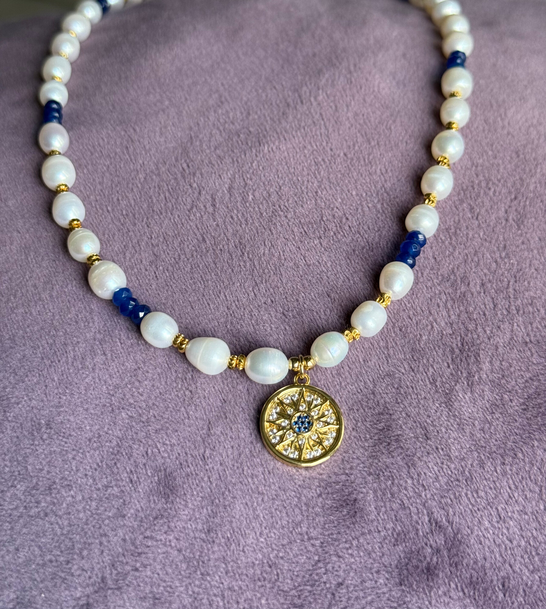 Колье, агат, жемчуг культивированный