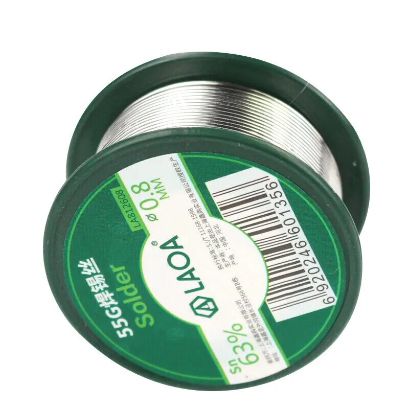 LAOA 63% оловянная паяльная проволока с канифольным сердечником, одноразовая проволока с потоком припоя 0,8 мм 55 г