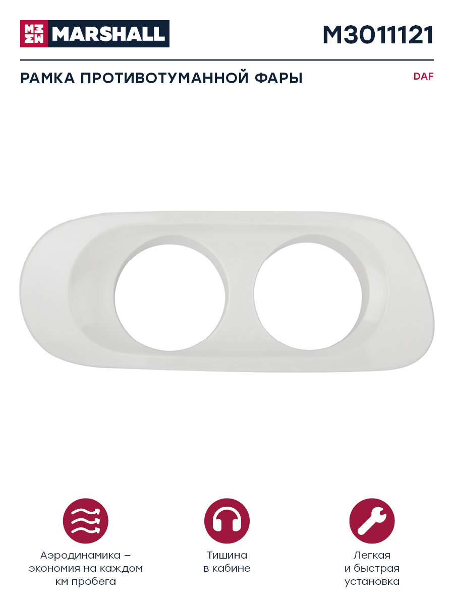 Накладка п/т фары прав DAF