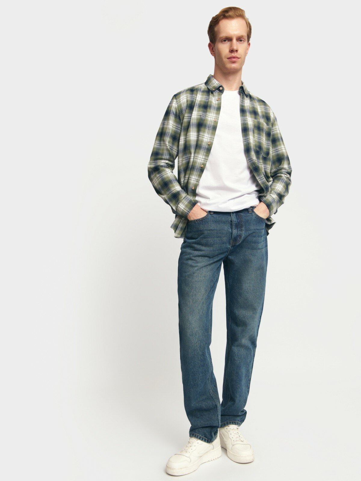 Джинсы трубы 