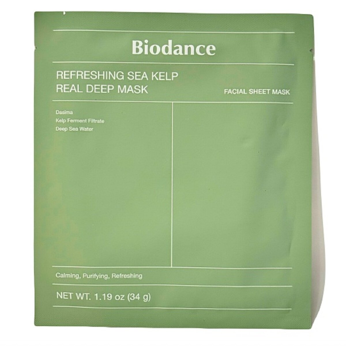 Biodance Успокаивающая гидрогелевая маска (1шт) Refreshing Sea Kelp Real Deep Mask