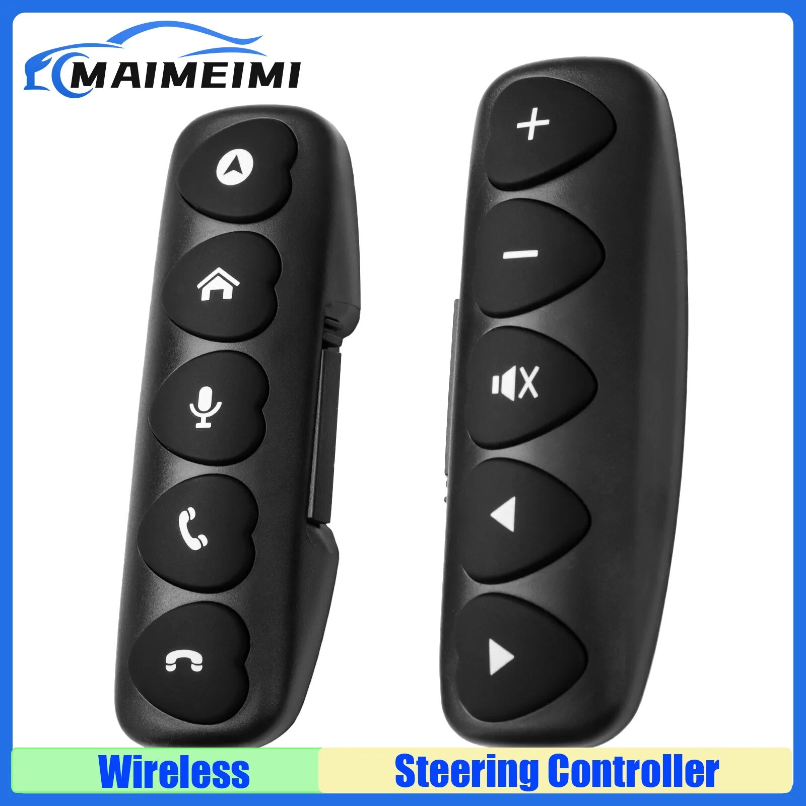 Беспроводной пульт дистанционного управления на руле, 10 клавиш, многофункциональный универсальный Bluetooth-совместимый для автомобильного радио, DVD, GPS, мультимедиа