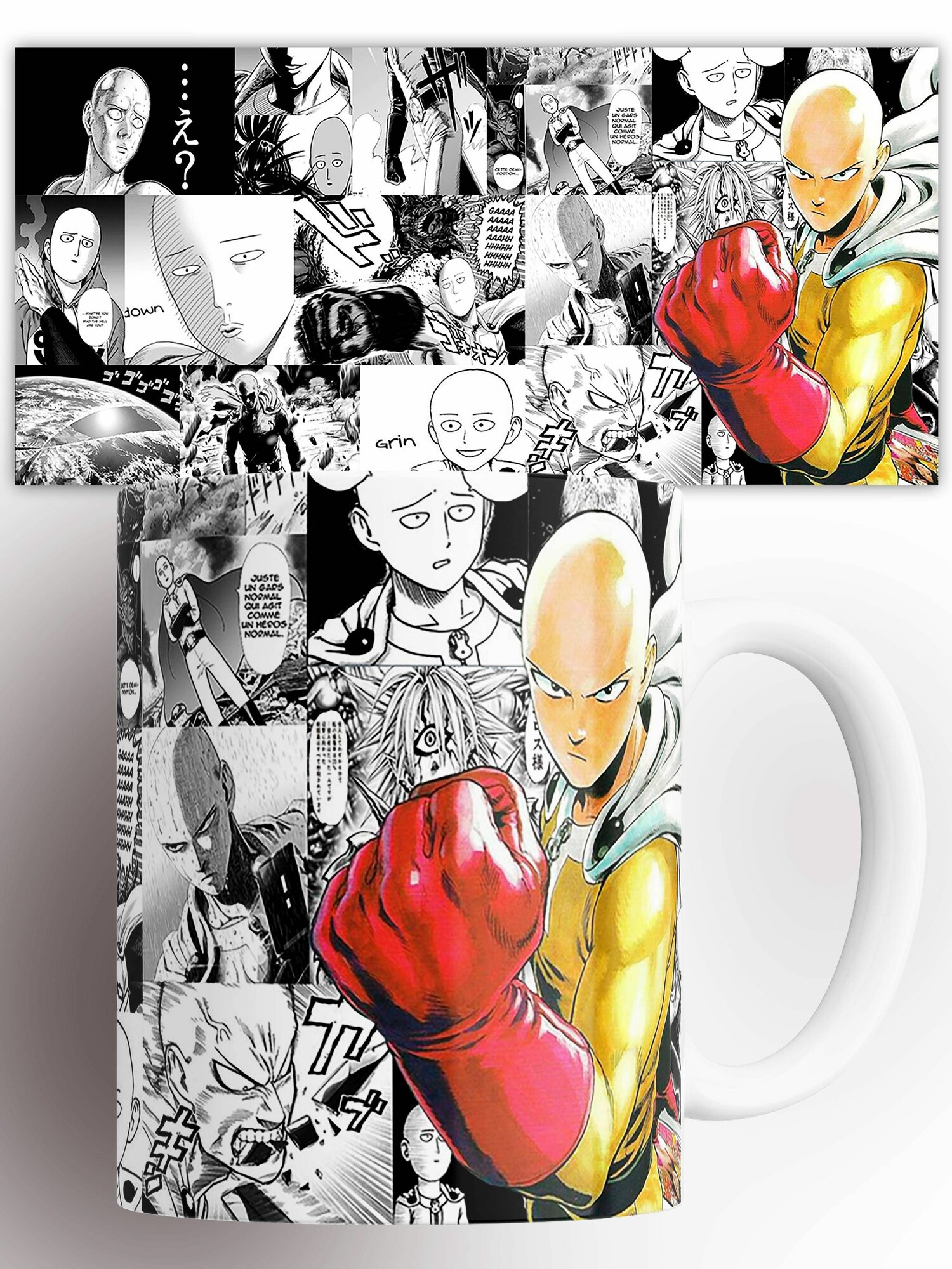 Кружка манга Ванпанчмен manga One Punch Man с принтом аниме 330 мл