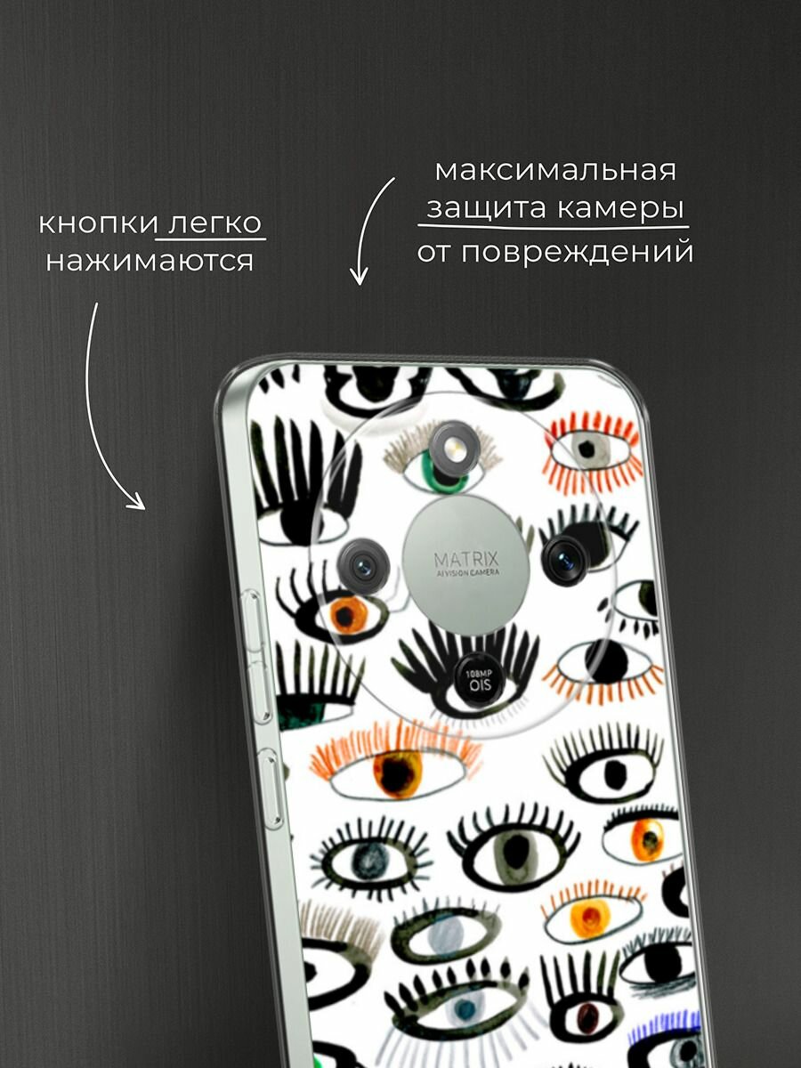 Силиконовый чехол на Honor X9d / Хонор X9d с принтом Глаза акварель — фото 1