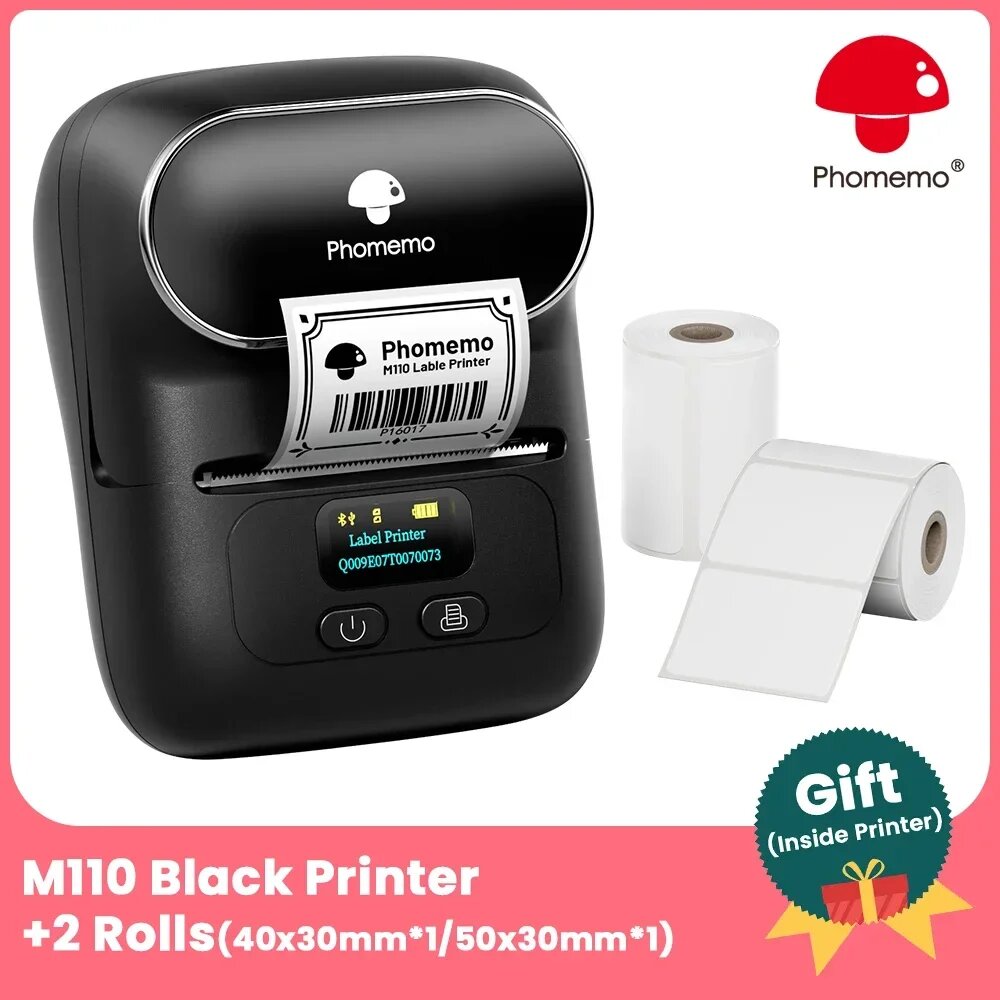 MarkDomain M110 Термопринтер этикеток BK-2 rolls