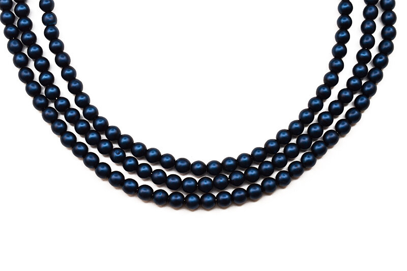 Жемчуг Preciosa, цвет 70139 матовый темно-синий, 2мм, 10шт