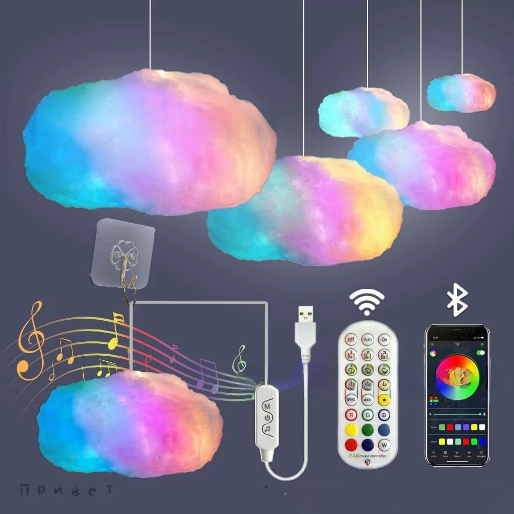 Плавающие потолочные светильники в виде облаков, светильник в виде облака для декора детской комнаты, потолка, классной комнатыDL