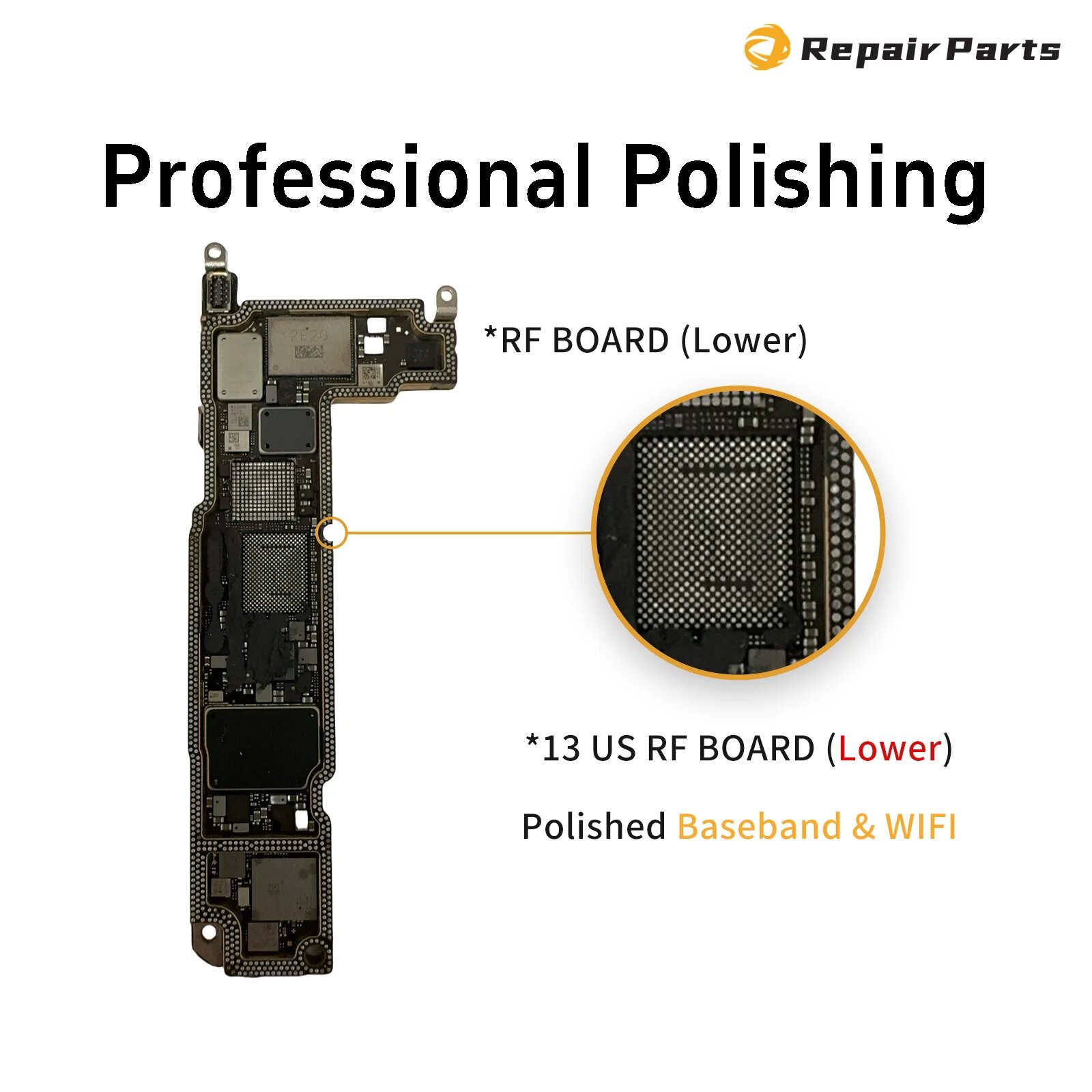 Материнская плата с ЧПУ CUT для iPhone 13 13 Pro Max Signal Logic Board Полированная материнская плата AP Up CPU RF Baseband Lower США ЕС Версия без Nand Board 13 US Down