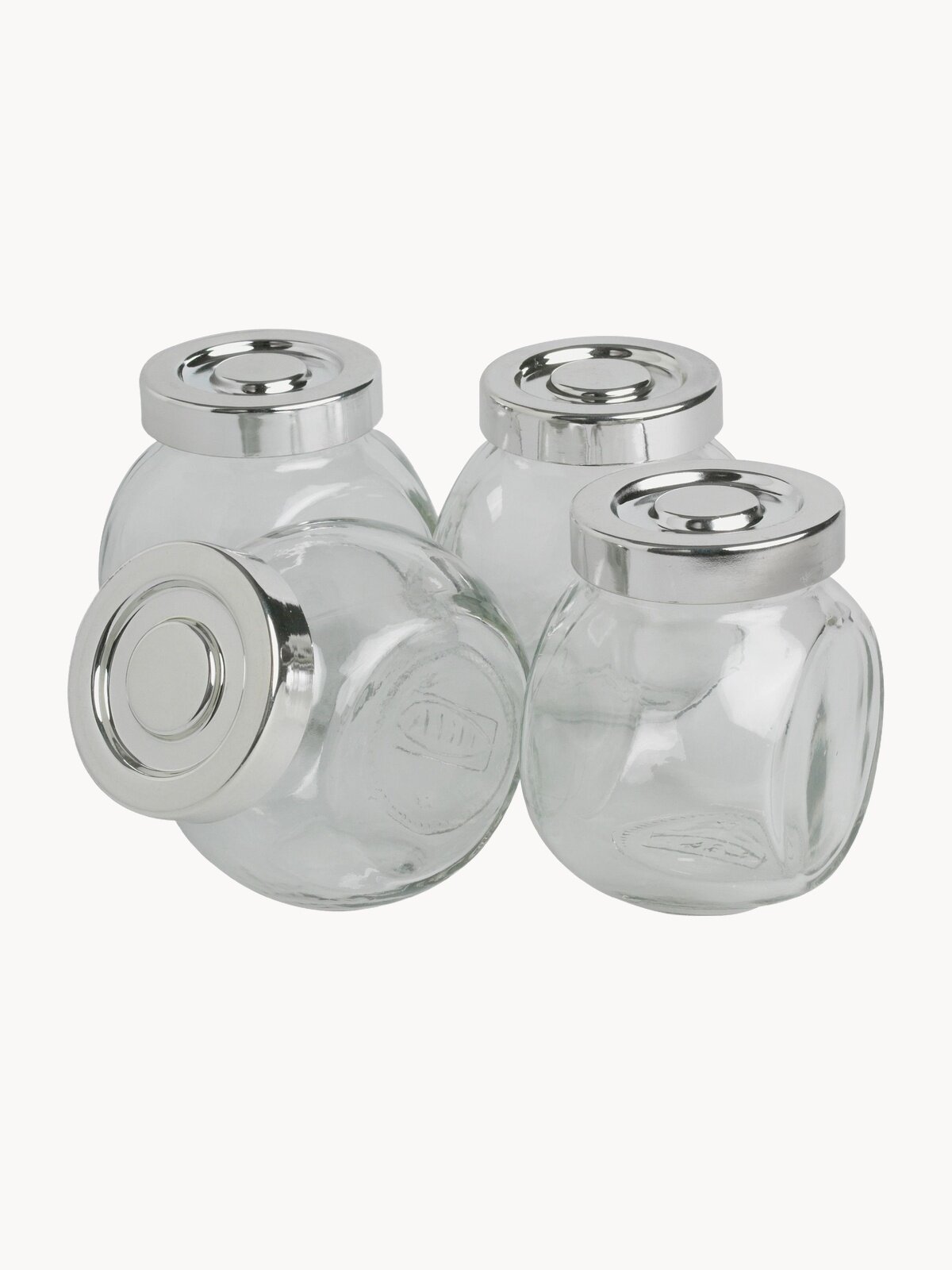 Набор банок IKEA "Райтан", стекло, пластик, для специй, с герметичной крышкой, 4 шт.