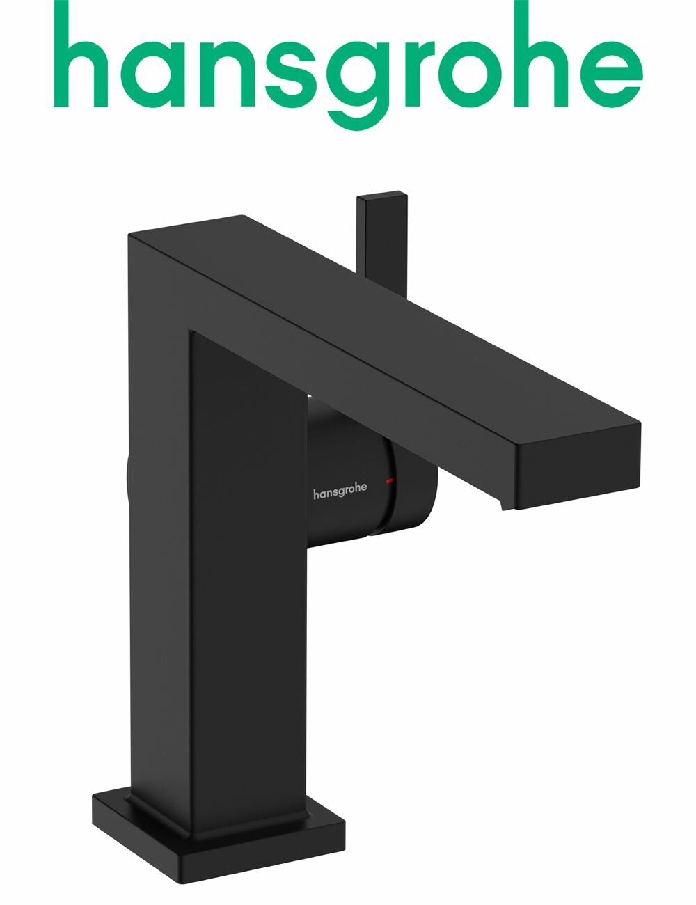 Смеситель для раковины hansgrohe Tecturis E 110 со сливным клапаном / матовый черный 73020670