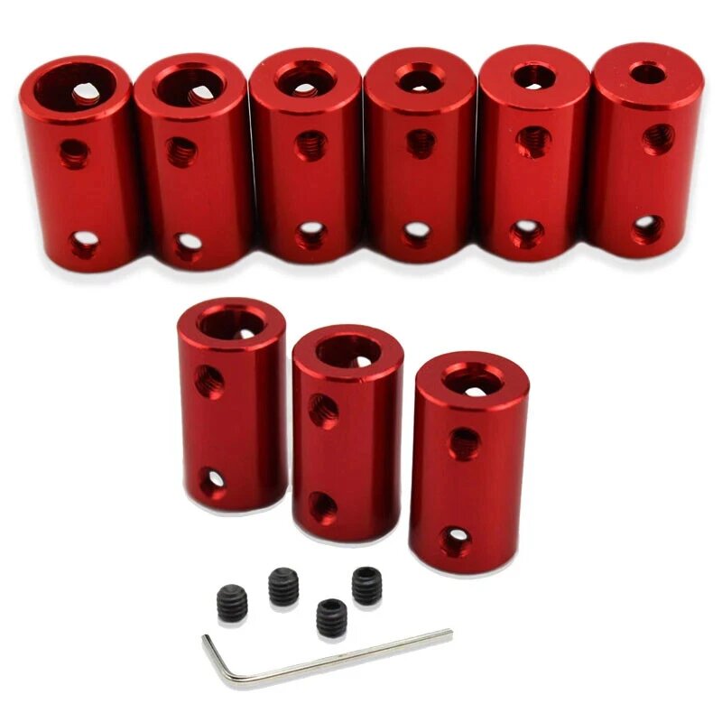 Красная жесткая муфта из алюминиевого сплава D14 L25 10-10mm D16xL25