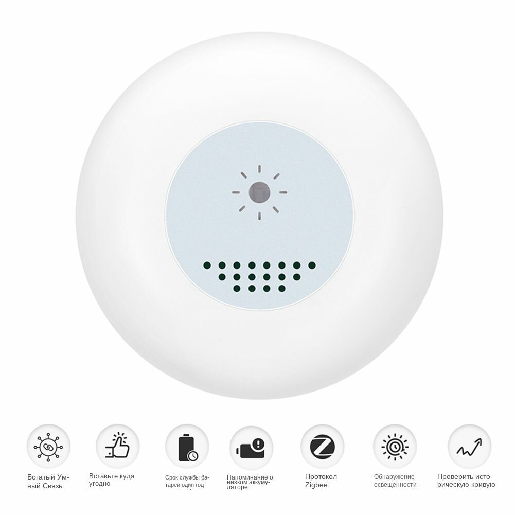 Интеллектуальный датчик освещенности tuya Zigbee Zigbee Smart Light Sensor Управление приложением для определения яркости освещения