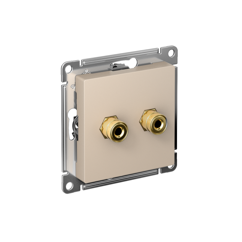 Аудиорозетка двойная AtlasDesign песочн. SE, SCHNEIDER ELECTRIC ATN001287 (1 шт.)