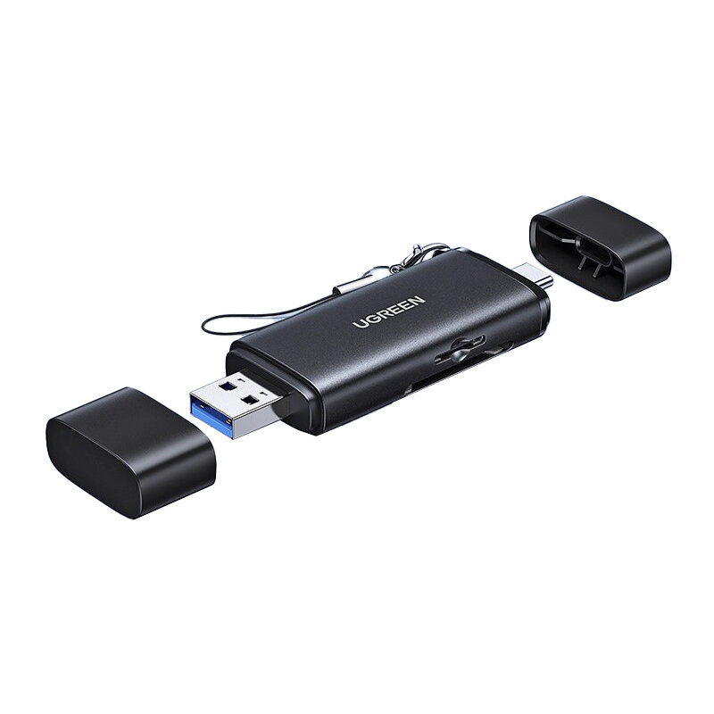 USB-считыватели карт UGREEN, 65024 USB 3.0 Type-C, алюминиевый корпус, поддержка SD/TF 4.0