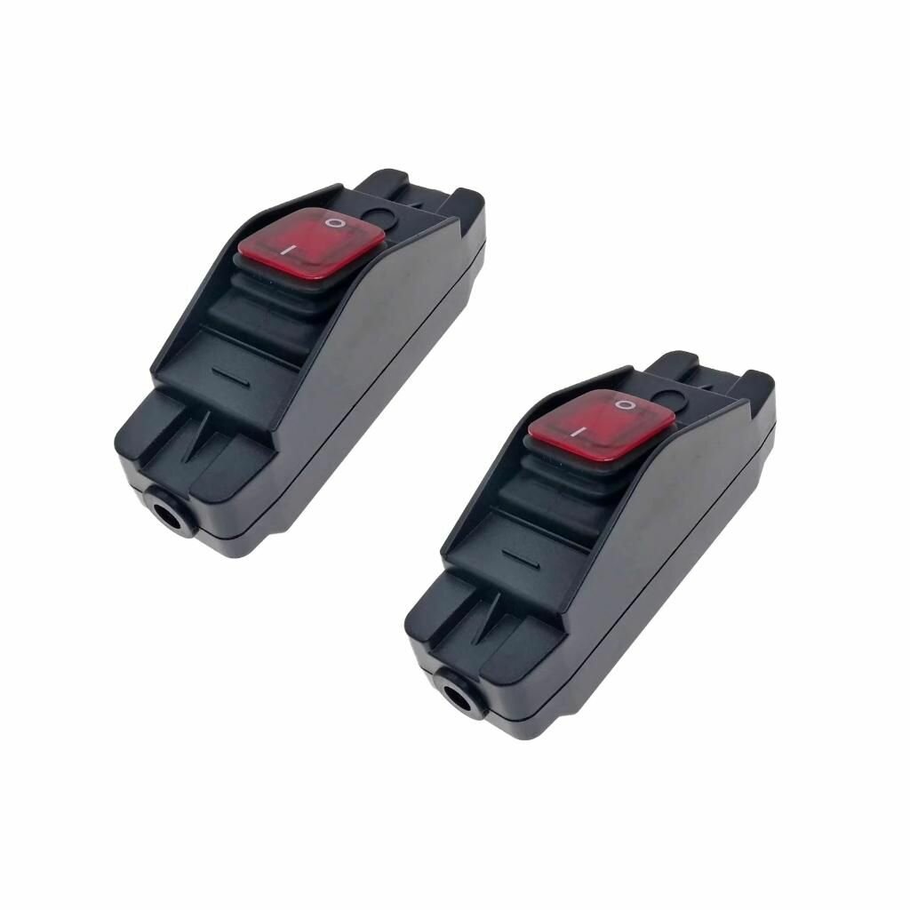 2 шт. Водонепроницаемые выключатели на шнуре с индикаторами, - Красный от 12 до 24 В