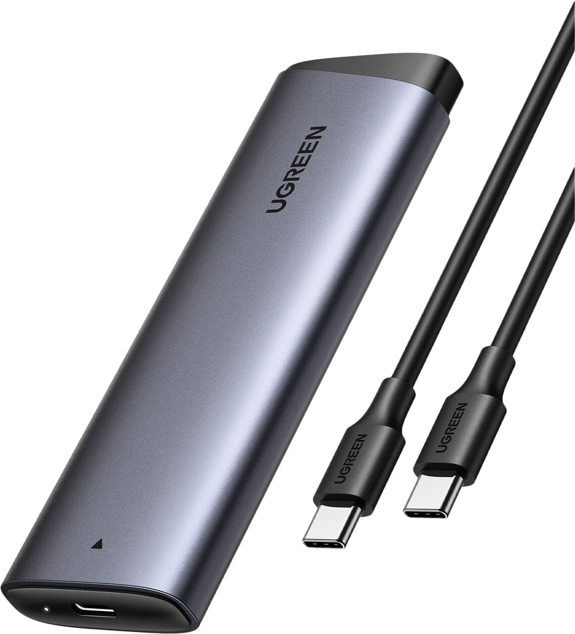 Бокс внешний для жесткого диска UGREEN CM767 35267 M.2NVME Hard Drive Enclosure 10Gbps с каб. USB-C-USB-C. серый 35267