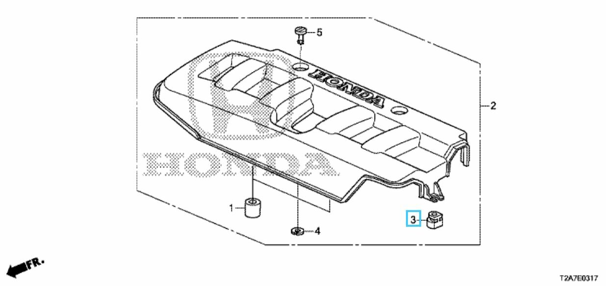 Резиновая деталь, монтажная арматура крышки двигателя (Оригинал)