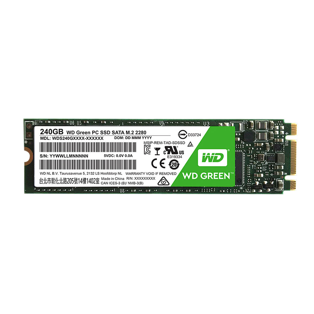 WD Green 240GB PC SSD SATA 6GB/s M.2 2280 Жесткий диск (WDS240G2G0B)
