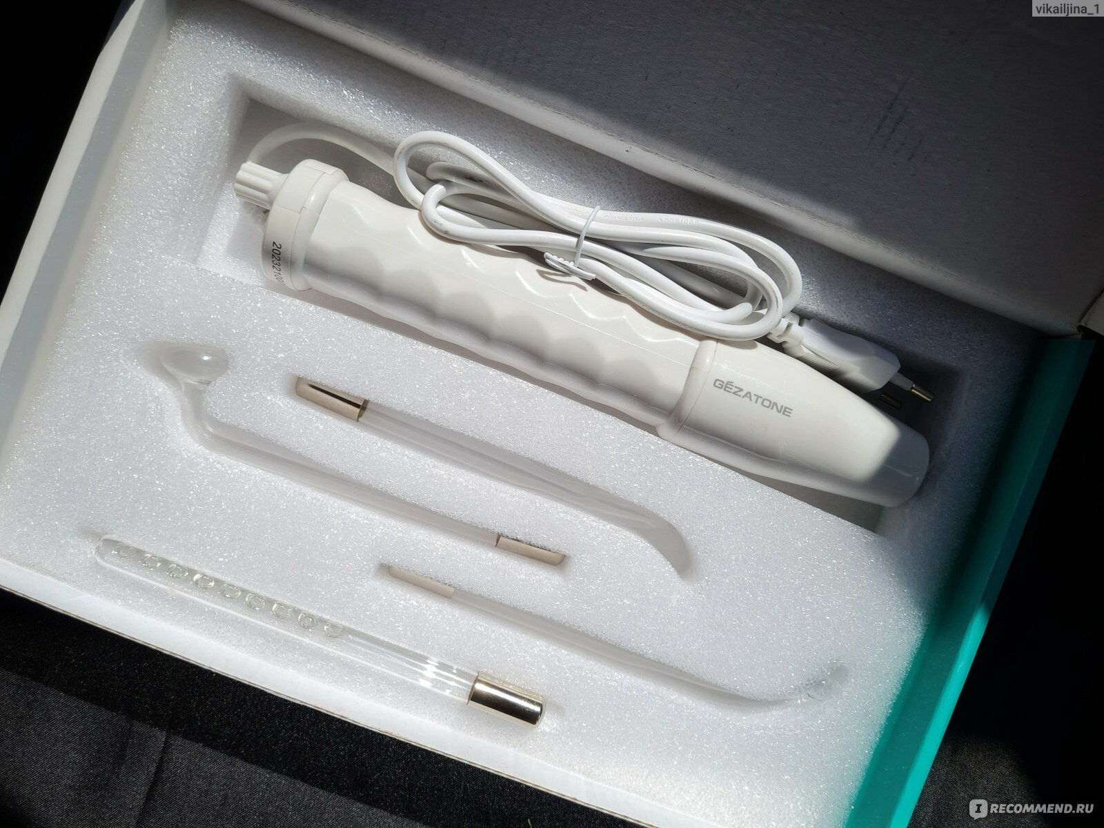 Дарсонваль Gezatone Biolift D309, 4 насадки, улучшение кровоснабжения