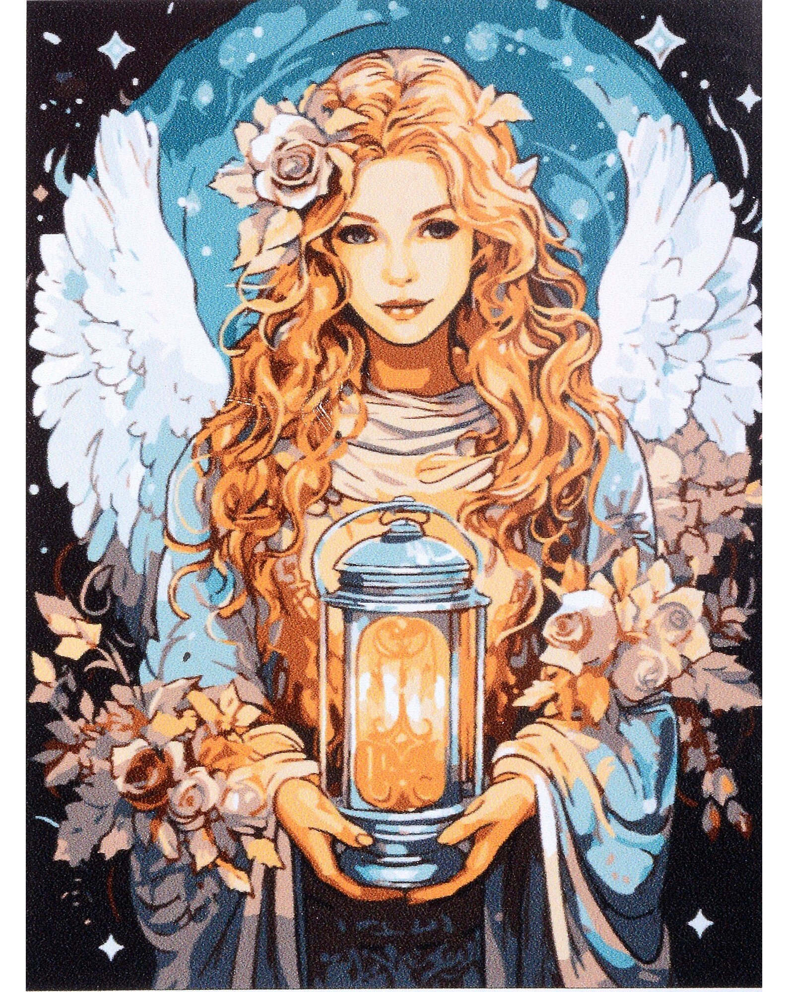 Картина по номерам на картоне "Ангел-хранитель", 28,5 х 38 см