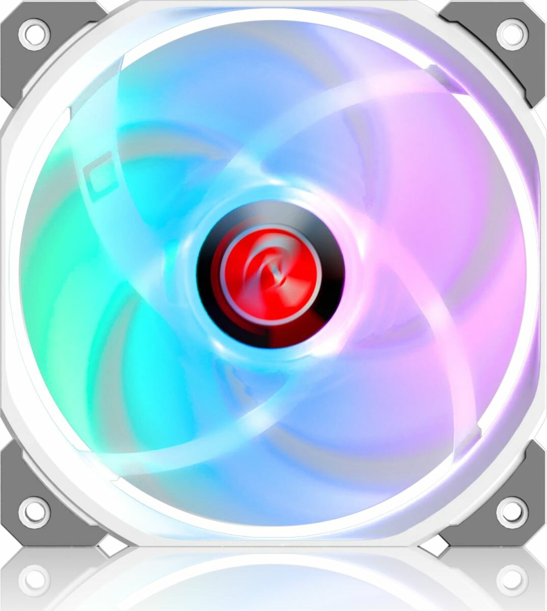 Вентилятор корпусный/ Case Cooler Raijintek AGERAS 12 ARGB-1 (120x120x25mm, 4-pin PWM, 67.38CFM, 33dBA, 2200RPM, White)
