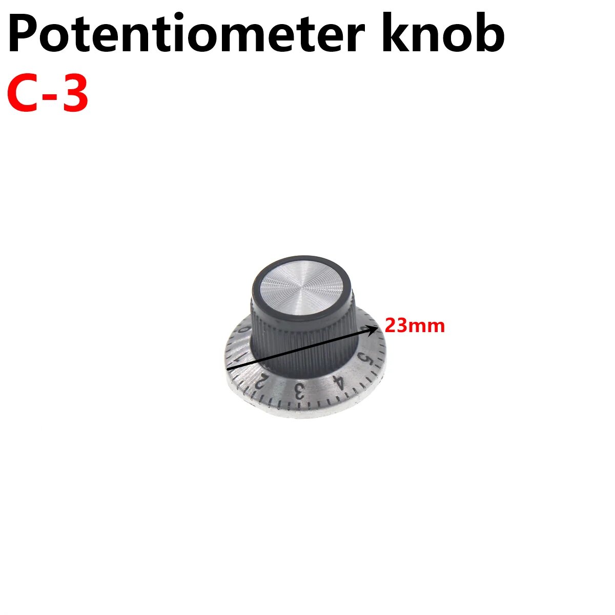 Потенциометр C-3, 23 мм, Цвет: C3
